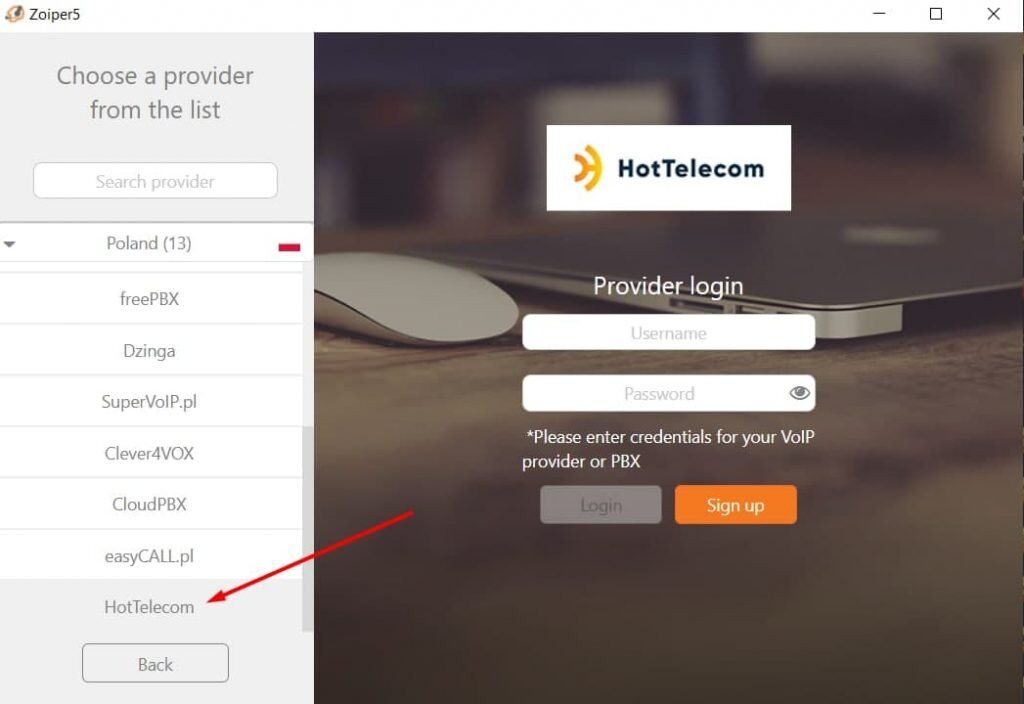 安装和配置适用于 Windows 的 Zoiper 软电话 - Hottelecom
